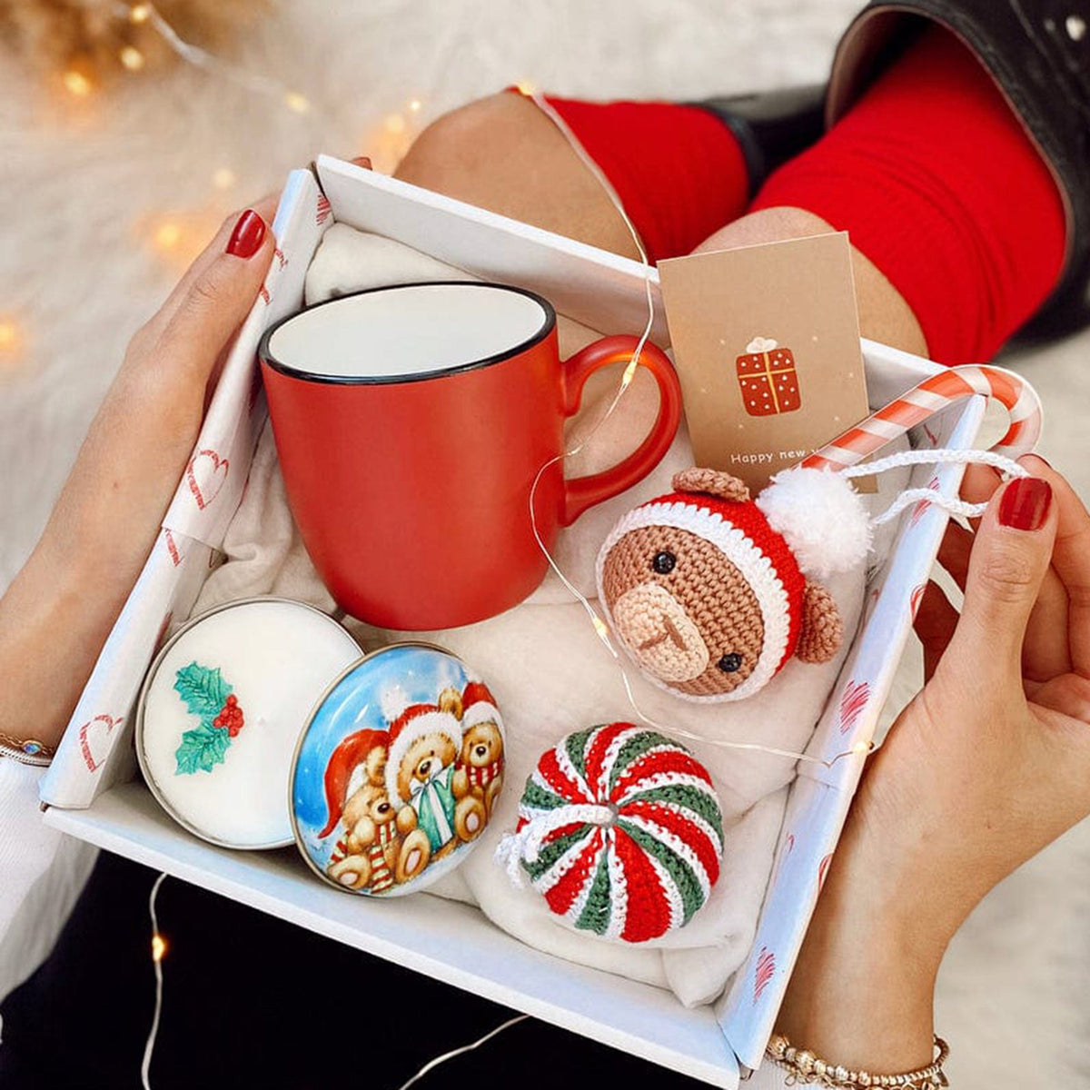 New Year Teddy Bear Gift Box – Mini Hobievi